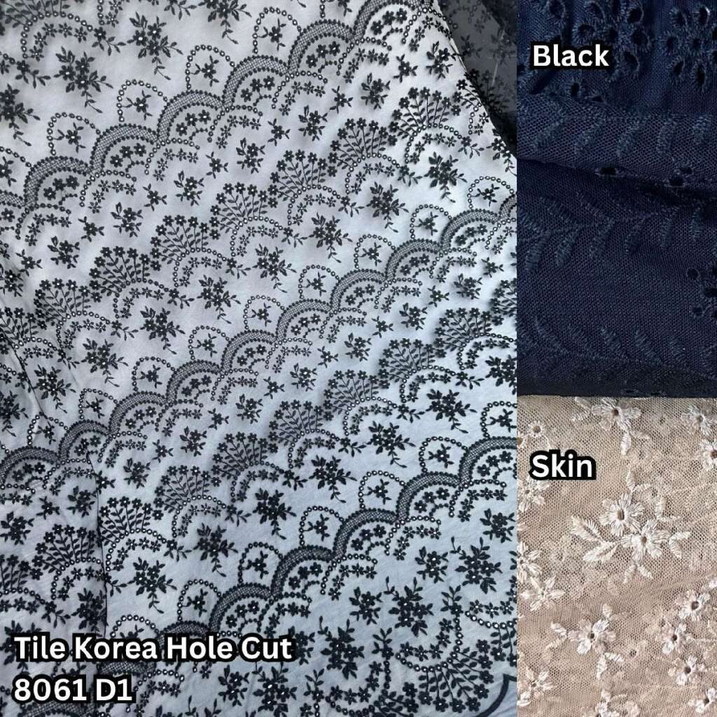 Kain Tile Korea Hole Cut 8061 D1 (Lebar 135cm) – Matahari Textile ...